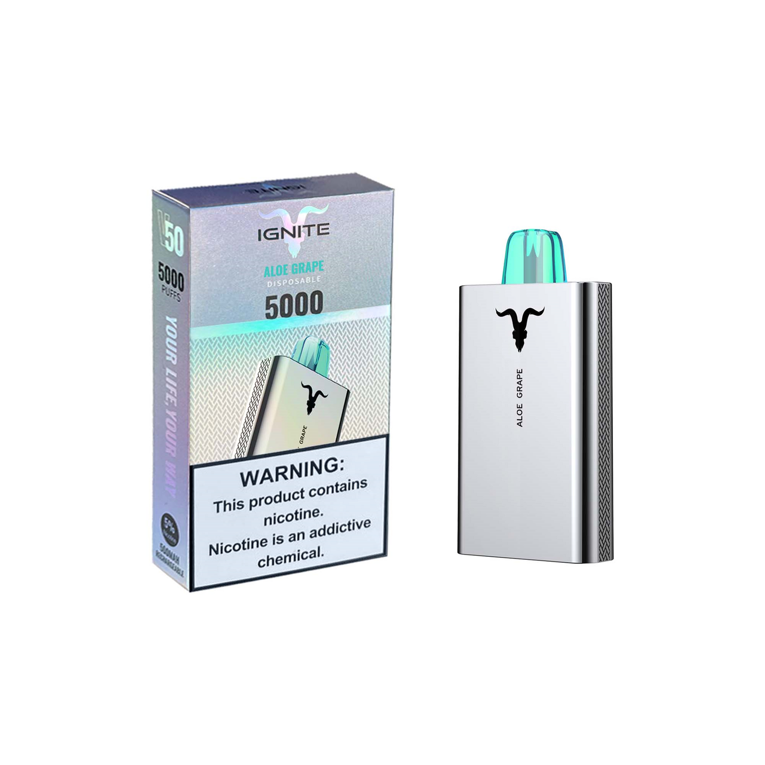 IGNITE Vape Aloe Grape 5K PUFFS – Casa Del Ron
