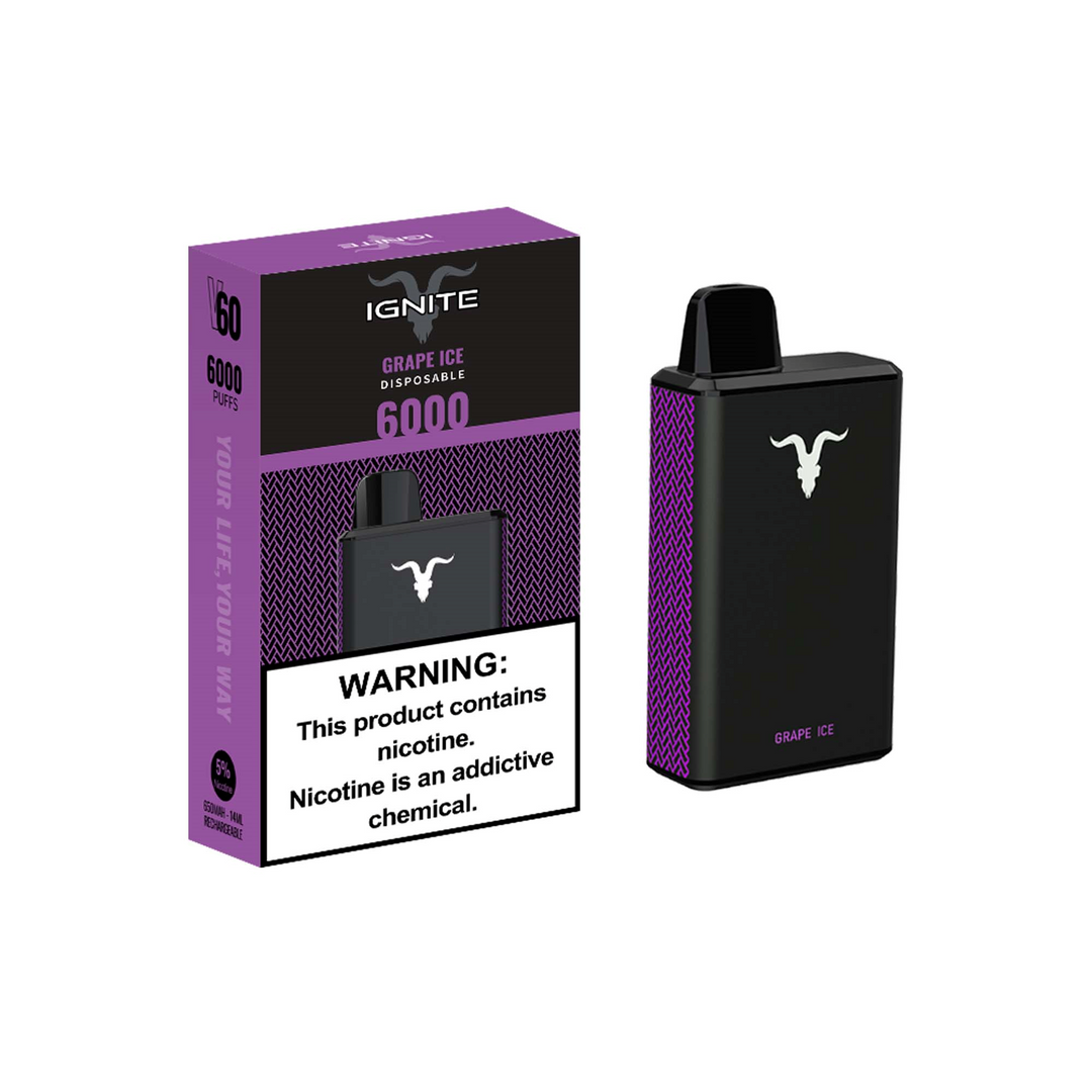IGNITE Grape Ice 6K PUFFS – Casa Del Ron